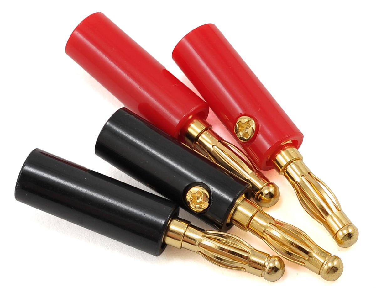 4.0mm Gold Plated Banana Plugs (2) Red & (2) Black – Dollar Hobbyz