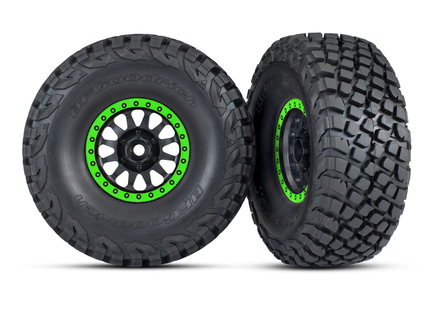 BFGoodrich Pre-Glued Tires on Method Race Wheels, Green (2) – Dollar Hobbyz
